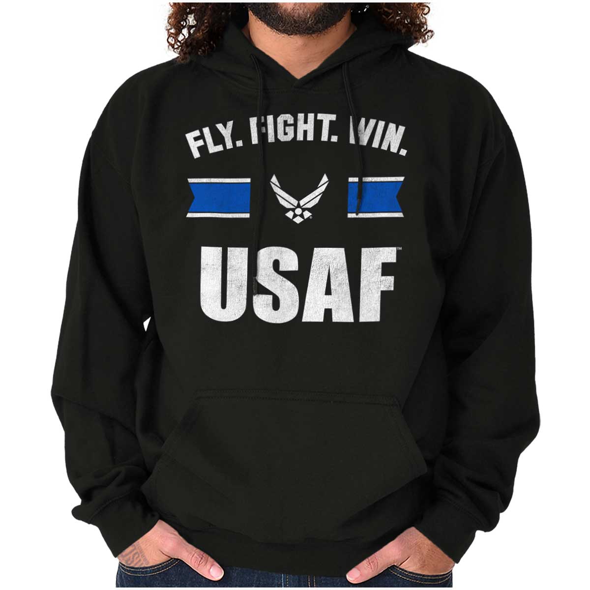USAF Fight Hoodie | US Air Force | Officially Licensed | Brisco Brands ...