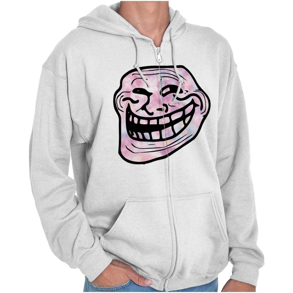 Troll Face Meme Zip Hoodie | Troll Face | Brisco Brands – Brisco Apparel