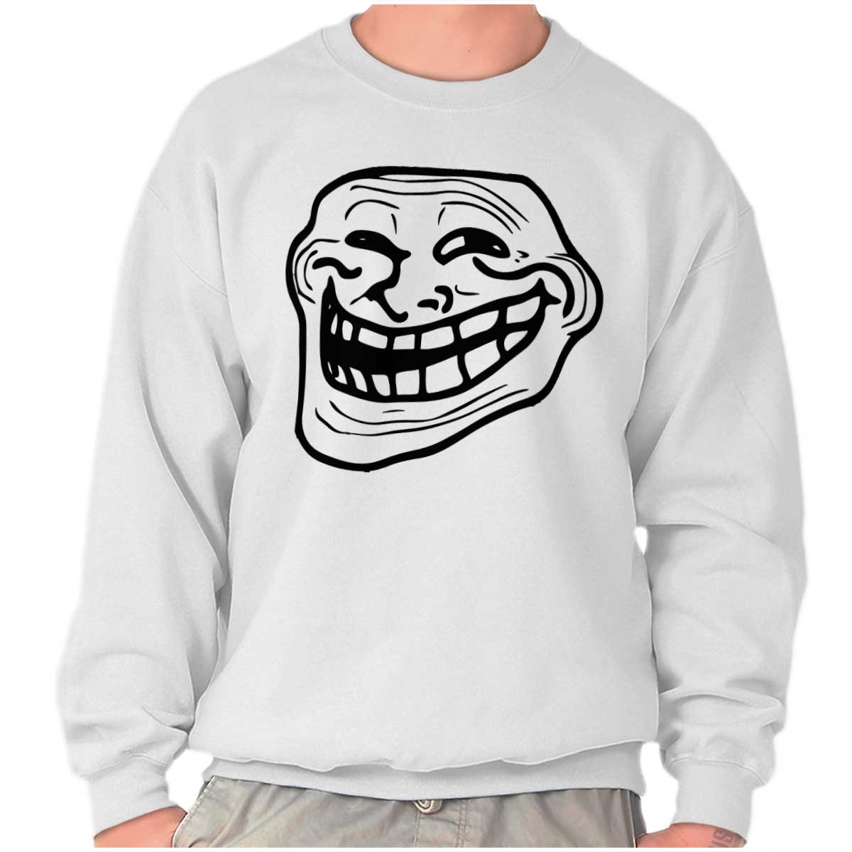 Troll Face Meme Crewneck Sweatshirt | Troll Face | Brisco Brands ...