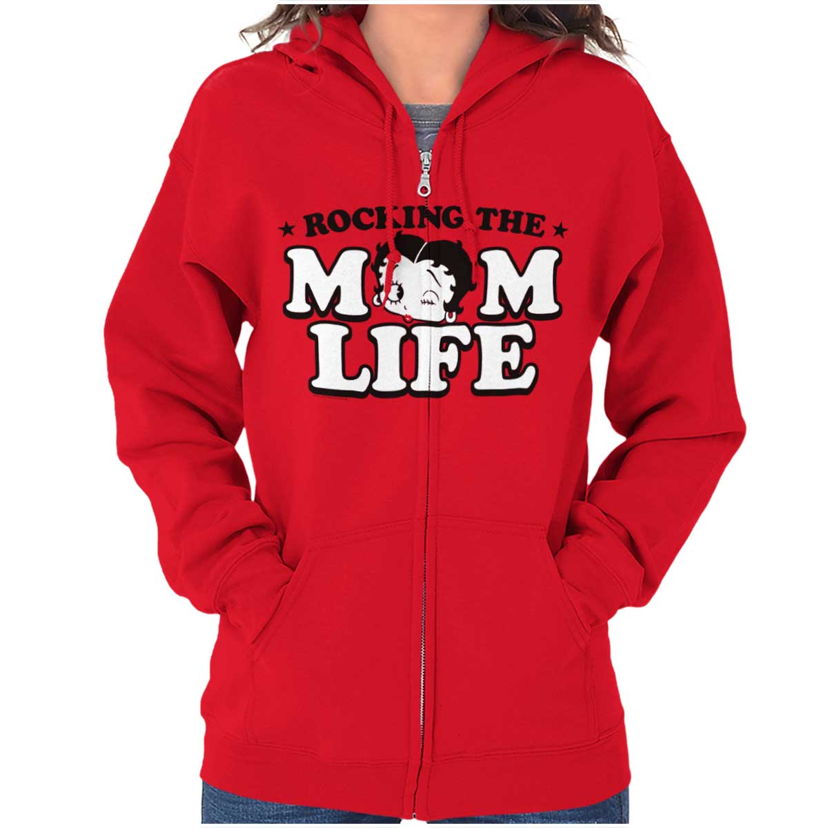Betty Boop Mom Life Zip Hoodie | Betty Boop | Officially Licensed ...