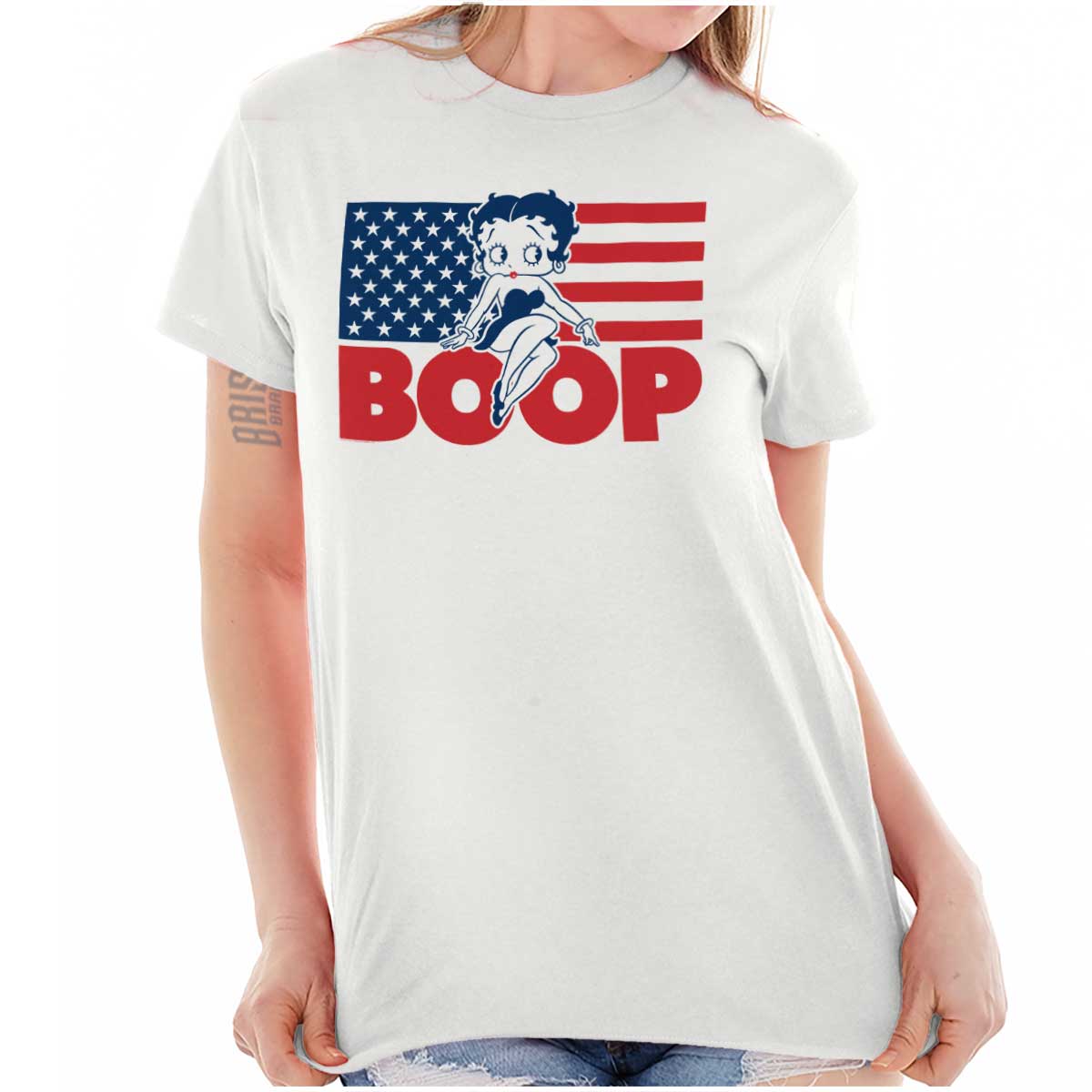 Betty Boop American Flag T Shirt | Betty Boop | Officially Licensed ...