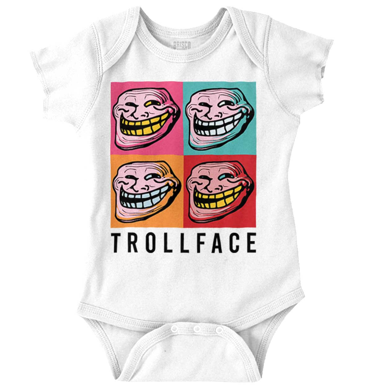 Troll Face Meme Romper Bodysuit | Troll Face | Brisco Brands – Brisco ...